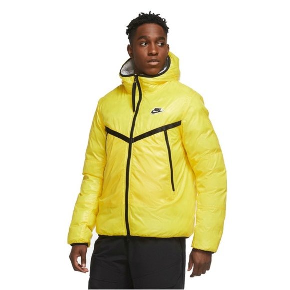 Nike | Jackets & Coats | New Nike Puffer Yellow Jacket Size Xl Men ...